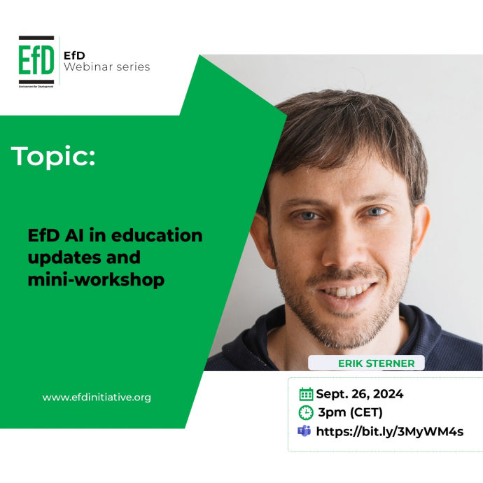 EfD AI in education – updates and mini-workshop | EfD - Initiative