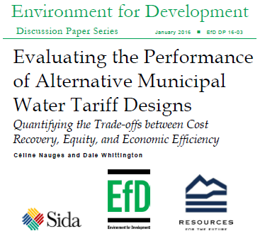 Evaluating the Performance of Alternative Municipal Water Tariff ...