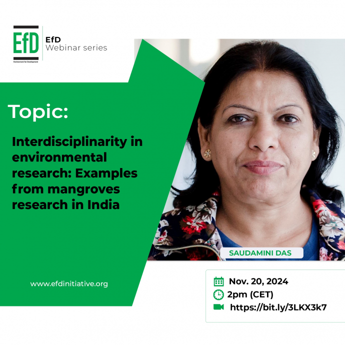 EfD Webinar series: Saudamini Das, EfD India | EfD - Initiative